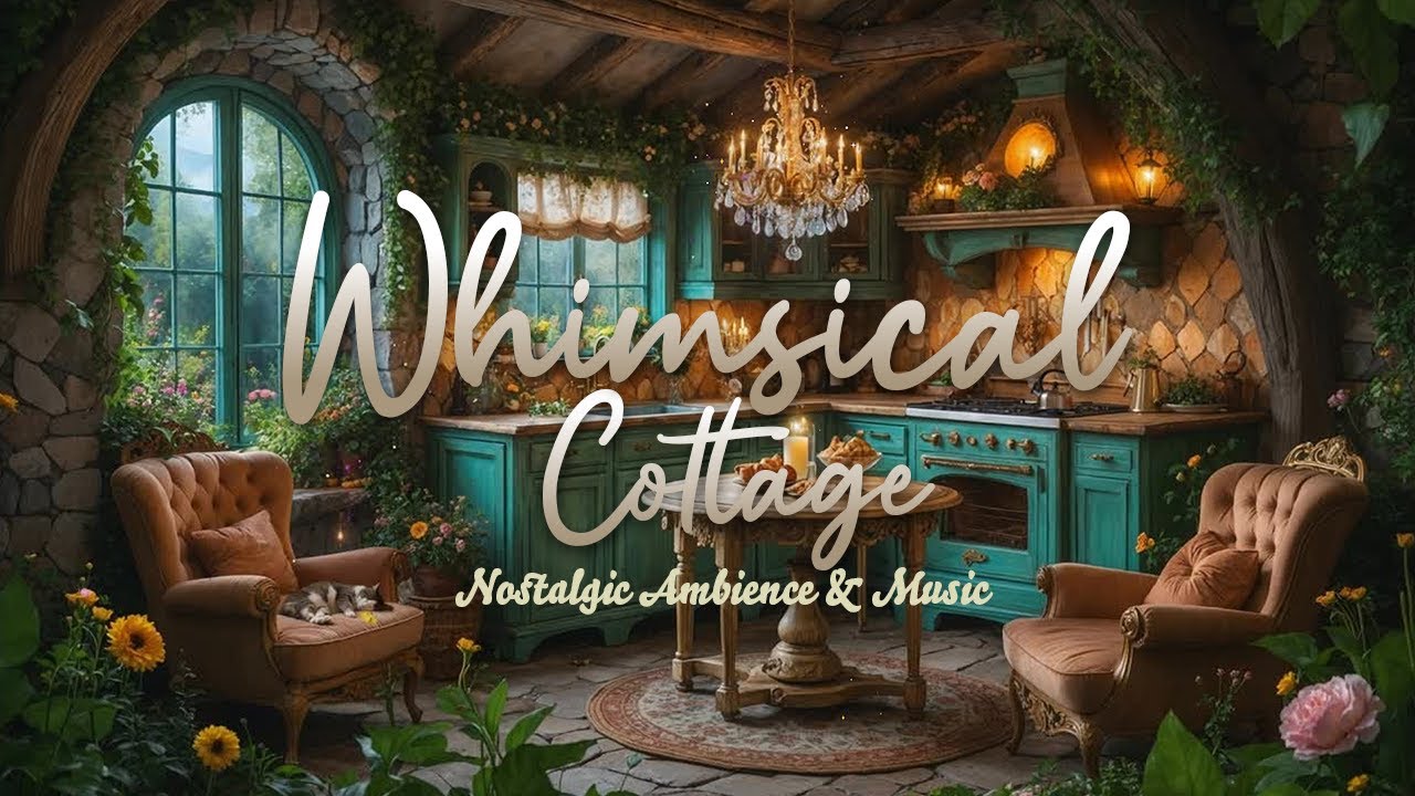 Cozy Cottage Ambience | Lofi, Ambient Music, Clock Ticking & Room ...