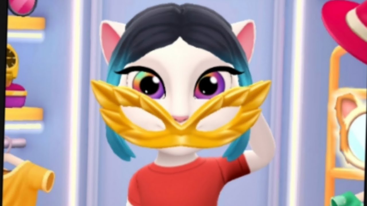 My Talking Angela with masks - YouTube