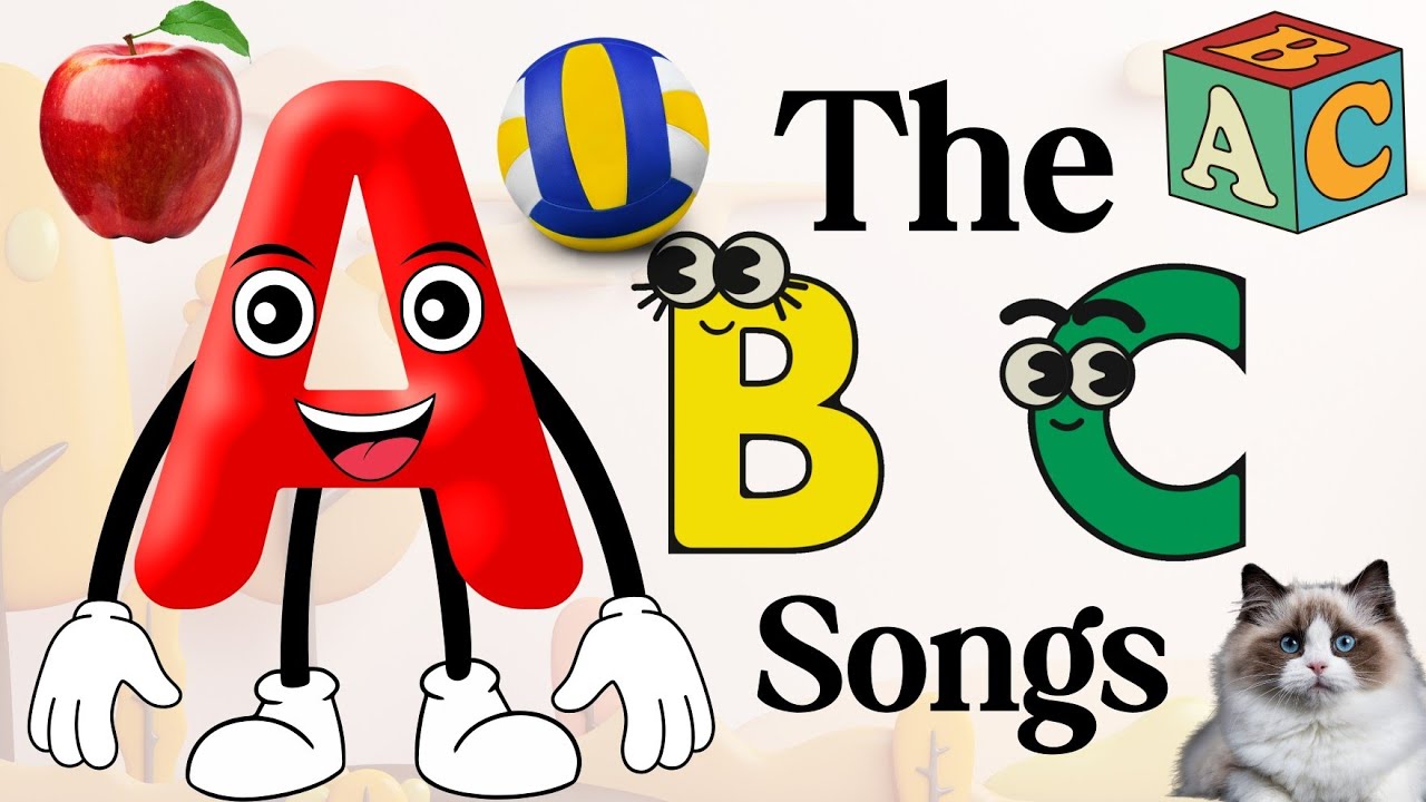A for Apple 🍎| B for Ball 🏀 | C for Cats 🐈 | ABC Phonic Songs | ABC ...