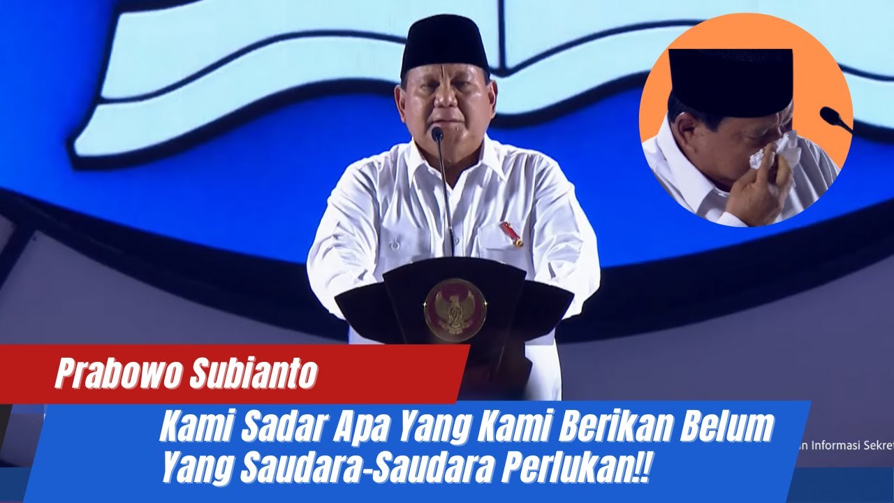 Momen Haru Presiden Prabowo Saat Berpidato di Depan Guru-Guru | Puncak ...