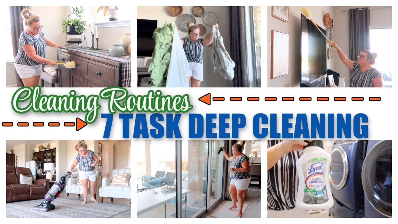 HOME CLEANING ROUTINES 2022 | DEEP CLEANING USING 7 TASKS | MOM TO MOMS ...