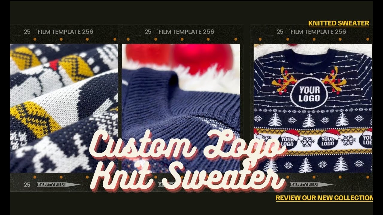 Custom Logo Knit Ugly Christmas Sweater | Personalized Sweater For ...