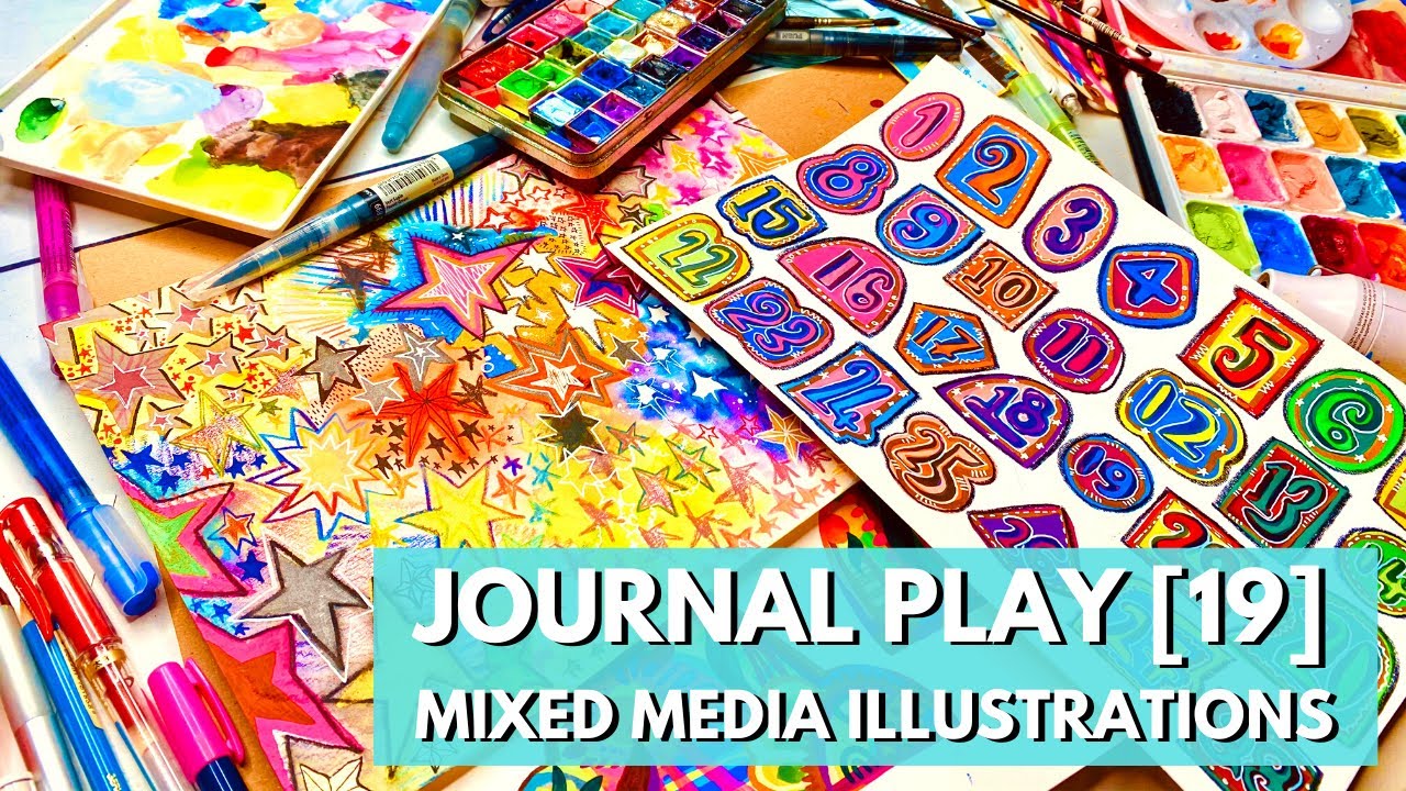 Journal Play [19] - Mixed Media Illustrations - YouTube