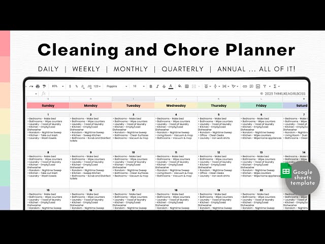 Daily Weekly Monthly Cleaning Checklist - Infoupdate.org