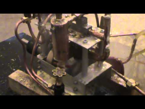 High spead steam engine model with flash boiler - test-1 - YouTube