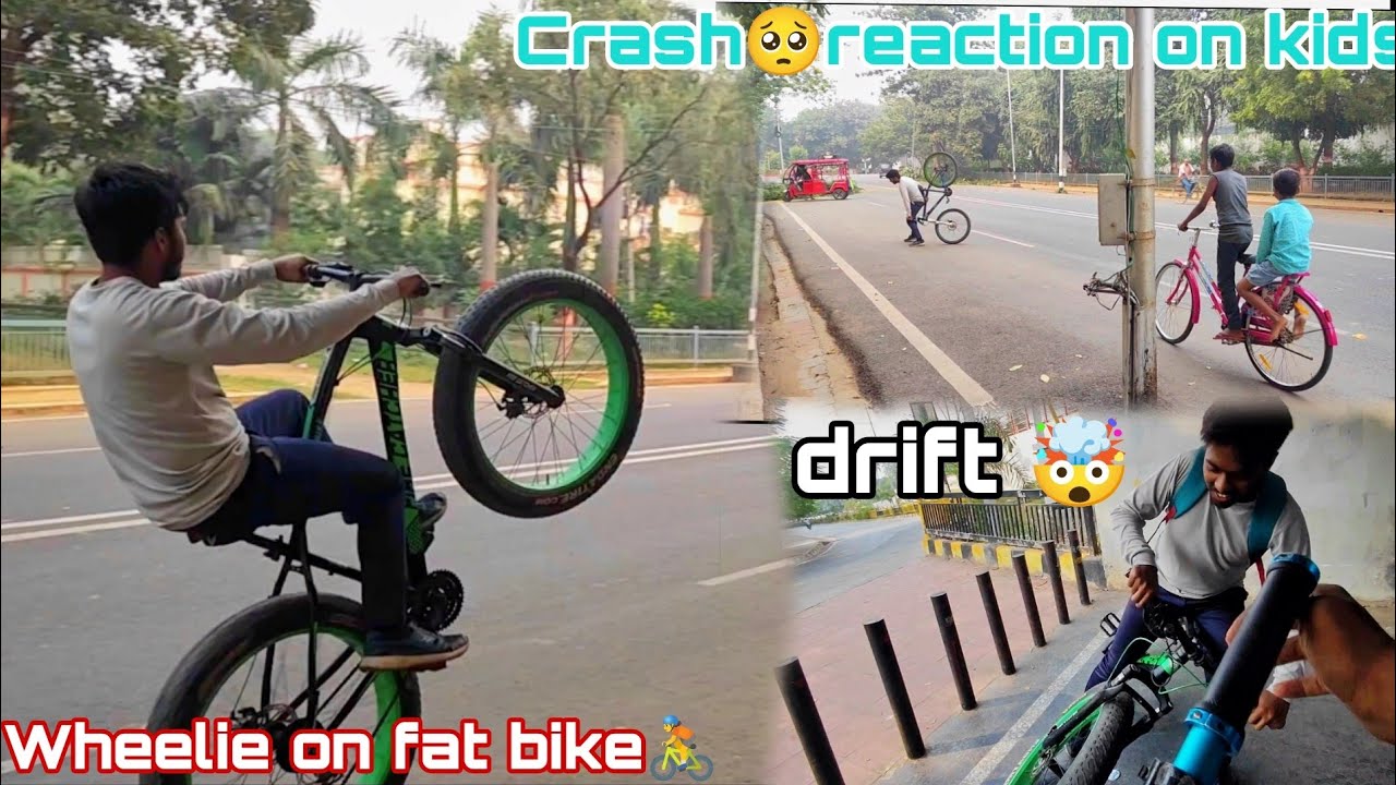 finally😇Aaj ham log a gaye Apne track per with / fat bike/wheelie on ...