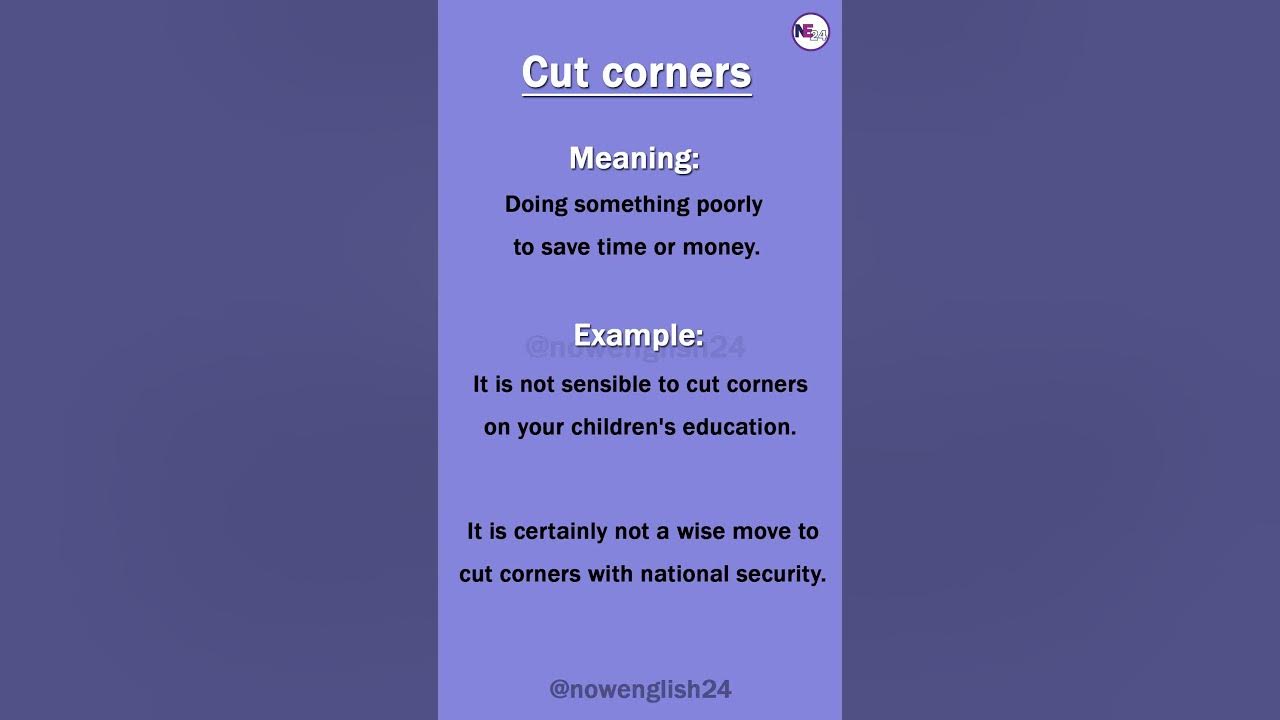 cut-corners-idioms-learnenglish-youtube