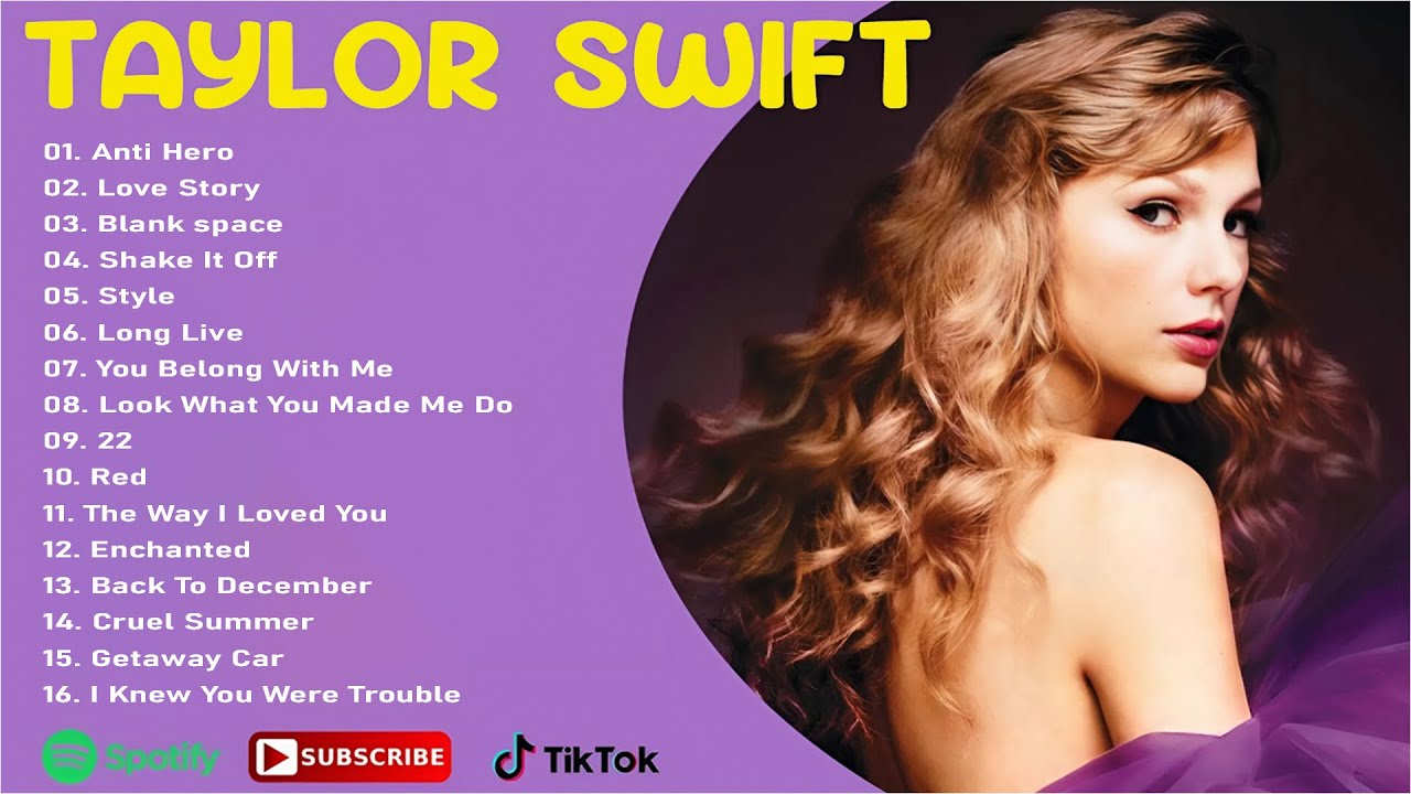 Taylor Swift Playlist 2024 - THE ERAS TOUR playlist - Best Songs Taylor ...
