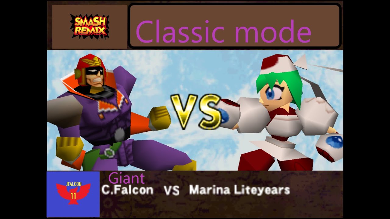 Smash 64 remix Classic mode (w/Giant Captain Falcon) - YouTube