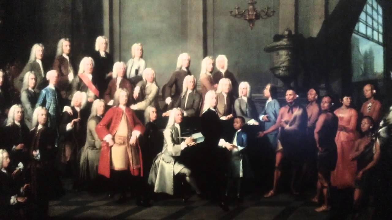 Oglethorpe presenting Tomochichi and the Indians to the Trustees of the ...