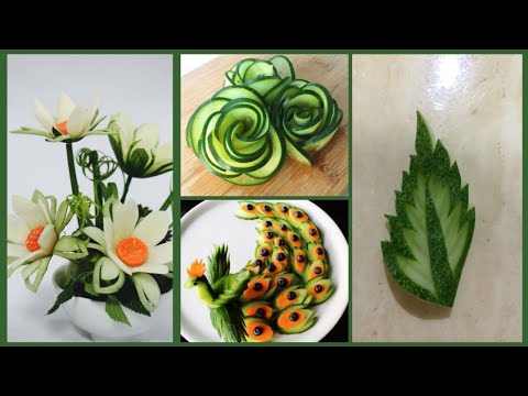 OutClass And Amazing Cucumber Decorations, Cucumber Garnishing Art ...