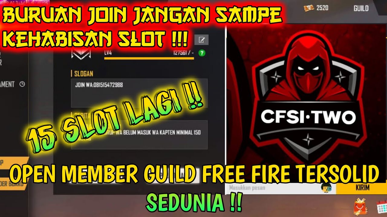 🔴OPEN MEMBER GUILD FREE FIRE TERBARU {PART 3}‼️ FREE FIRE INDONESIA ...