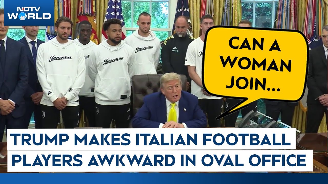 Trump Football | Juventus Football Players Get Awkward By Trump's ...