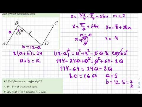 11-ci sinif buraxılış imtahanı (11.06.2020) -  Riyaziyyat- testlərin və tapşırıqların həlli