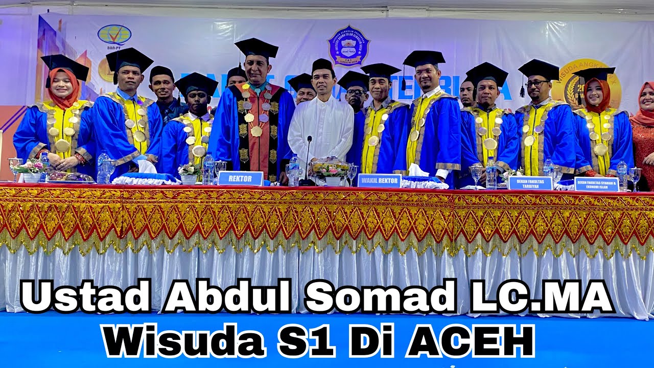 Ustad Abdul Somad LC.MA Wisuda S1 Di ACEH Viral - YouTube