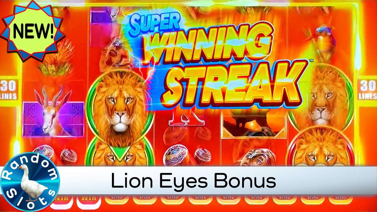 Super Winning Streak Lion Eyes Slot Machine Bonus - YouTube