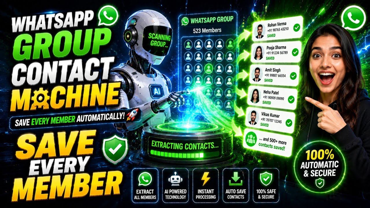 Save All WhatsApp Group Contacts Instantly -No Effort Needed) - YouTube