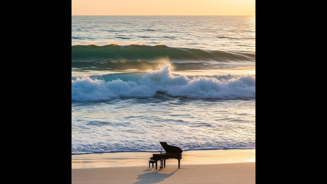 Relaxing Music with Ocean Waves: Beautiful Piano, Sleep Music, Stress ...
