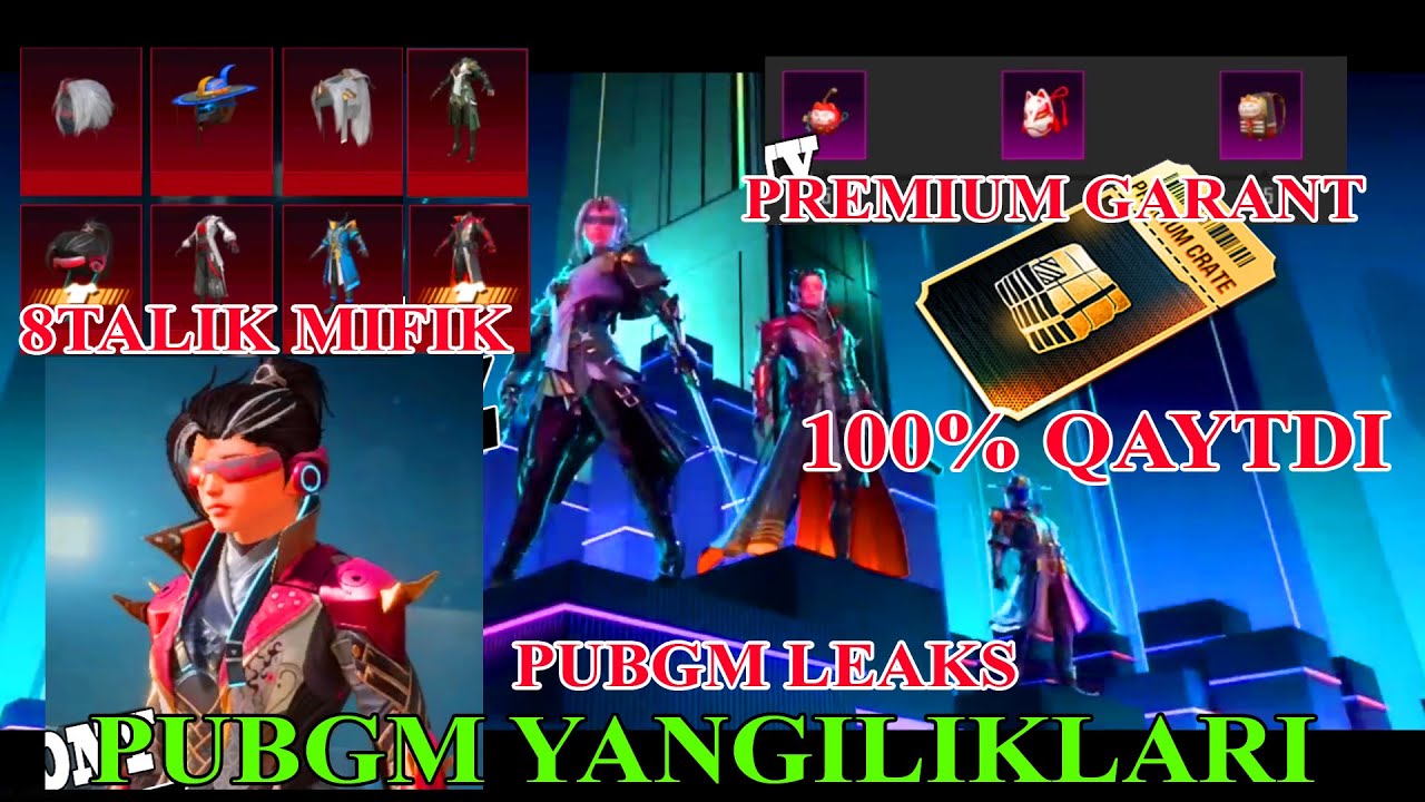 PREMIUM KEYS GARANT QAYTDI 8TALIK MIFIK PUBGM LEAKS - YouTube
