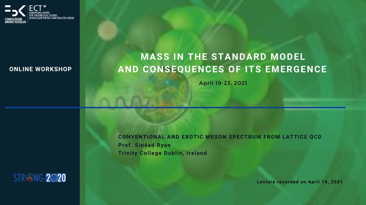 Conventional and exotic meson spectrum from lattice QCD | Sinéad Ryan ...