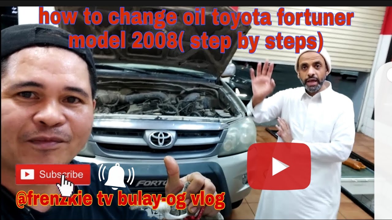 Toyota fortuner model 2008:oil change (step by steps) - YouTube