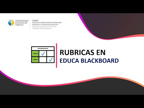 Clase 1: Rubricas en Educa Blackboard - YouTube