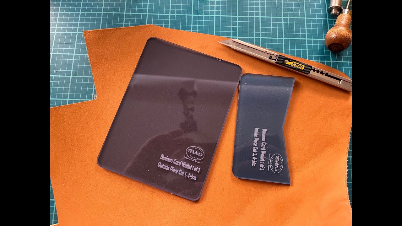 Using an acrylic template to cut out leather projects - YouTube