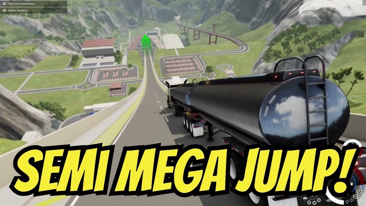 Insane Mega Jump in a Semi Super B Tanker! - BeamNG Drive - YouTube