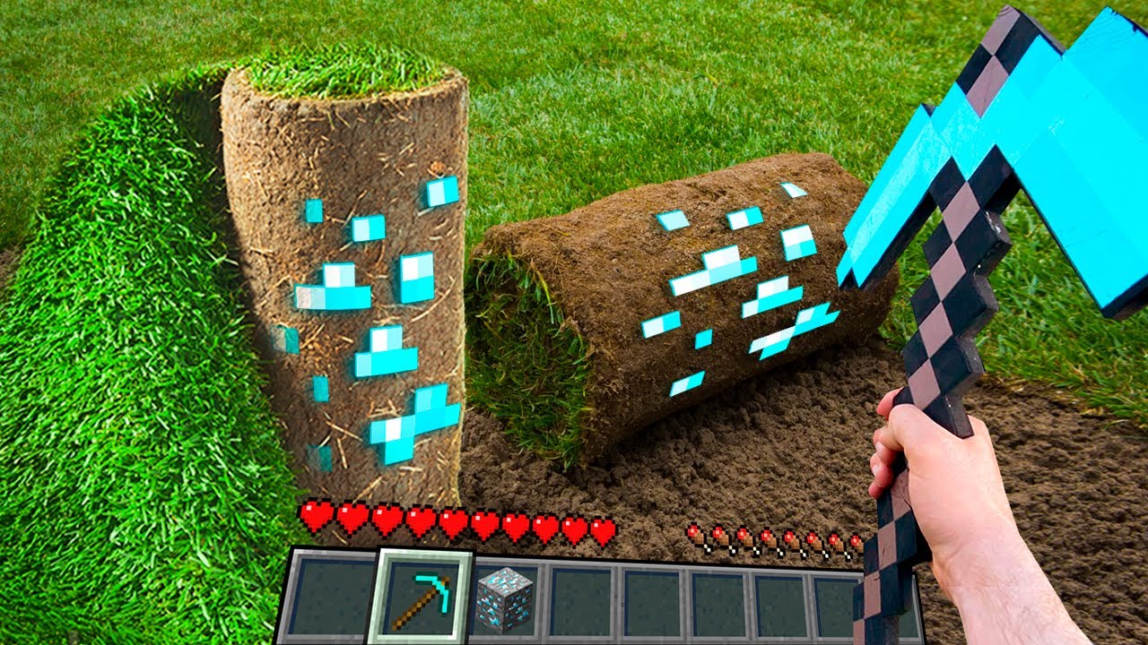 Minecraft in Real Life POV 💎 HOW TO FIND DIAMONDS? Realistic Minecraft ...