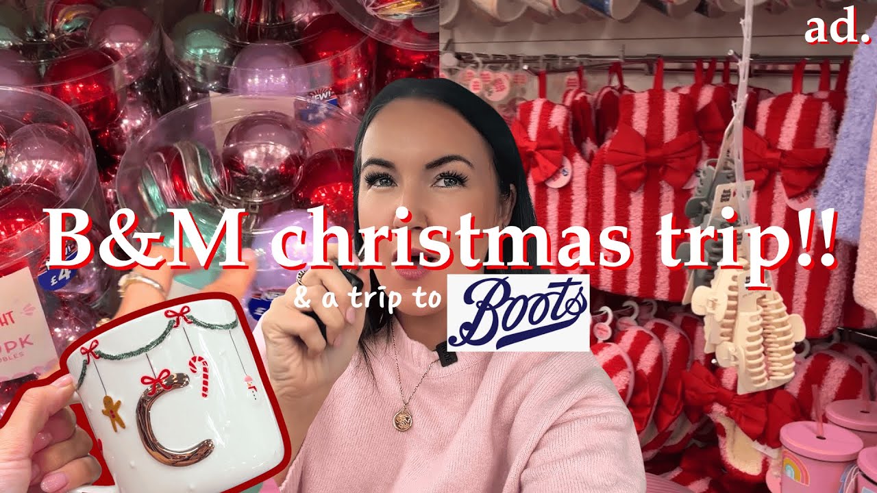 B&M Christmas 2025 decor & a trip to Boots to look at the Christmas ...