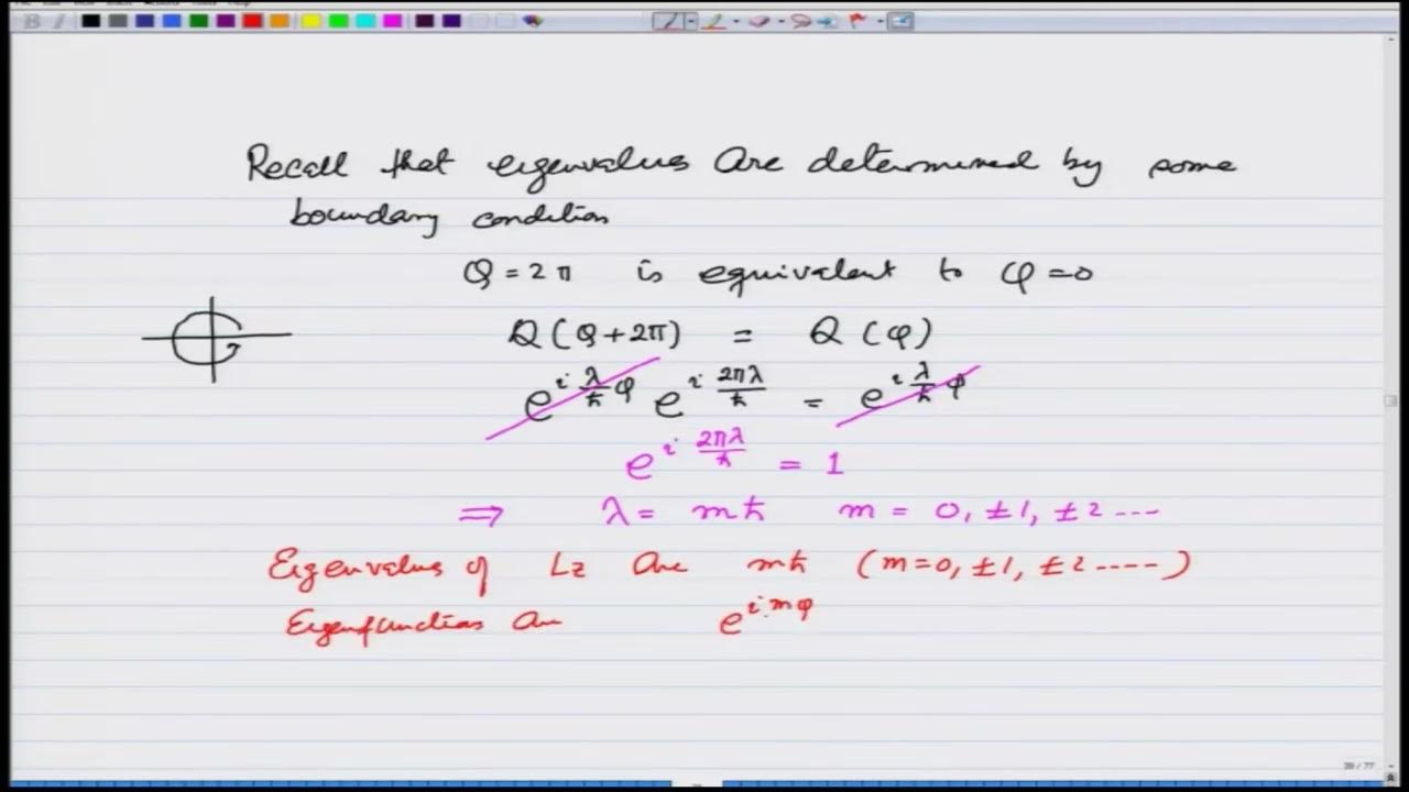 Angular momentum operator and its eigenfunctions - [Bengali] - YouTube