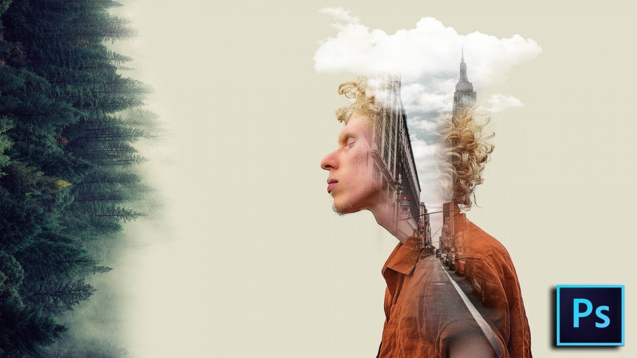 DOUBLE EXPOSURE - PS TUTORIAL - 4 - SHADOW SHUTTER - YouTube