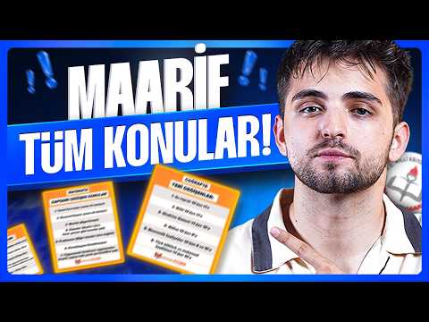 MAARİF MODELDE KONU LİSTESİ GÜNCELLENDİ! (Mutlaka İzle)