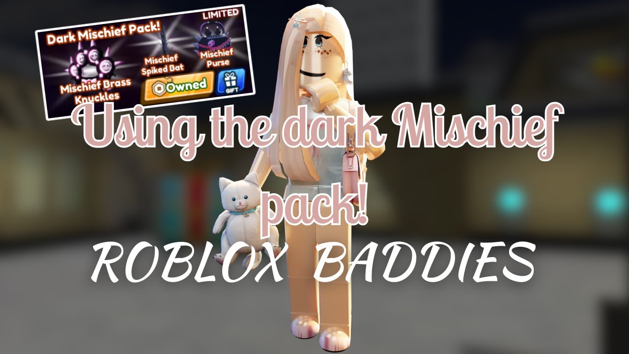 Using the DARK MISCHIEF PACK in ROBLOX BADDIES! - YouTube