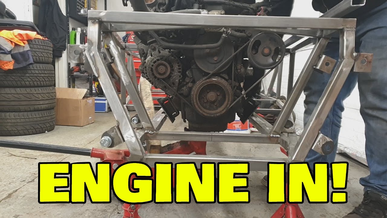 Locost 7 Kit Car FULL BUILD!! - Episode 11 - MOUNTING THE ENGINE ...