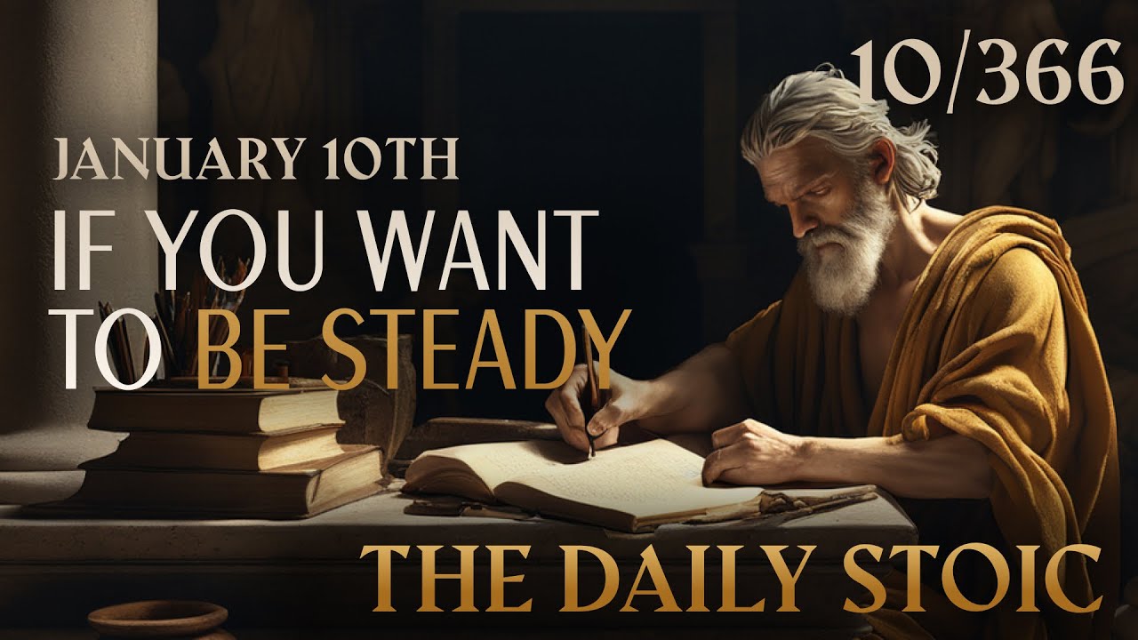The Daily Stoic. January 10th - IF YOU WANT TO BE STEADY - YouTube