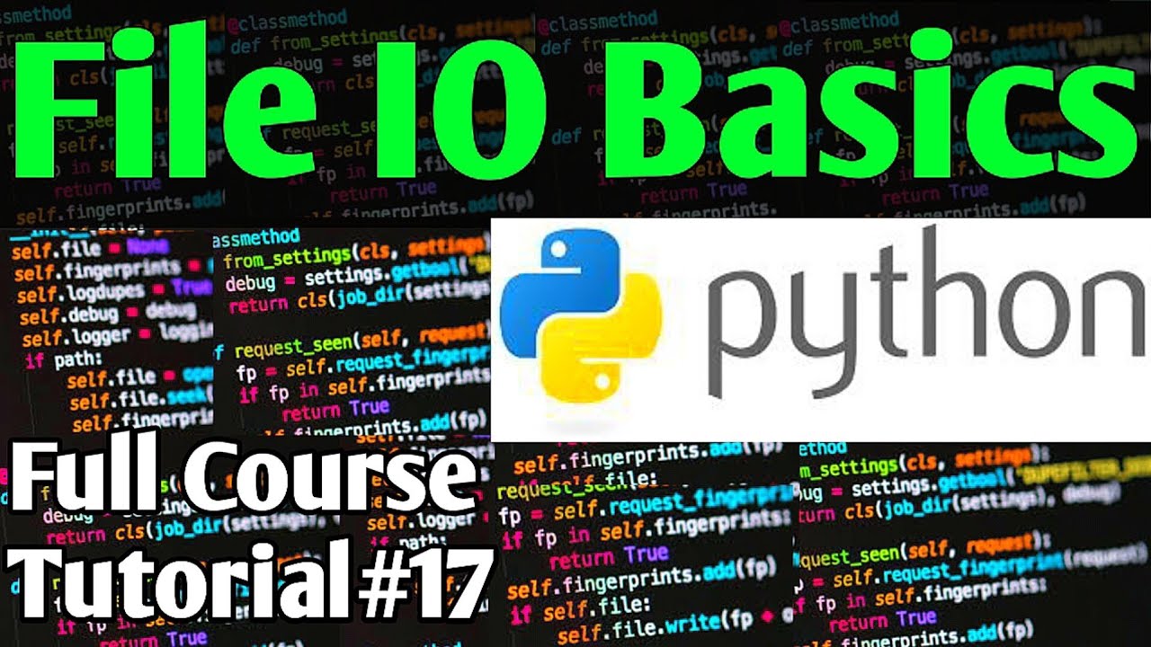 Python File Io Basics Python Tutorials For Absolute Beginners In Urdu Youtube