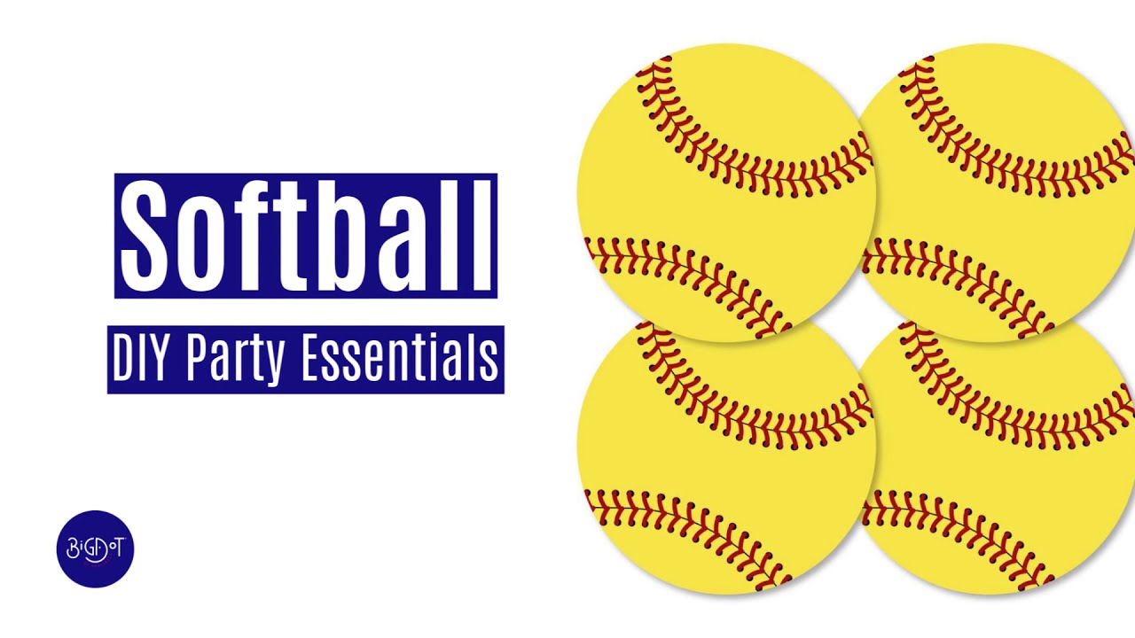Grand Slam Fastpitch Softball DIY Baby Shower or Birthday Party Decor ...