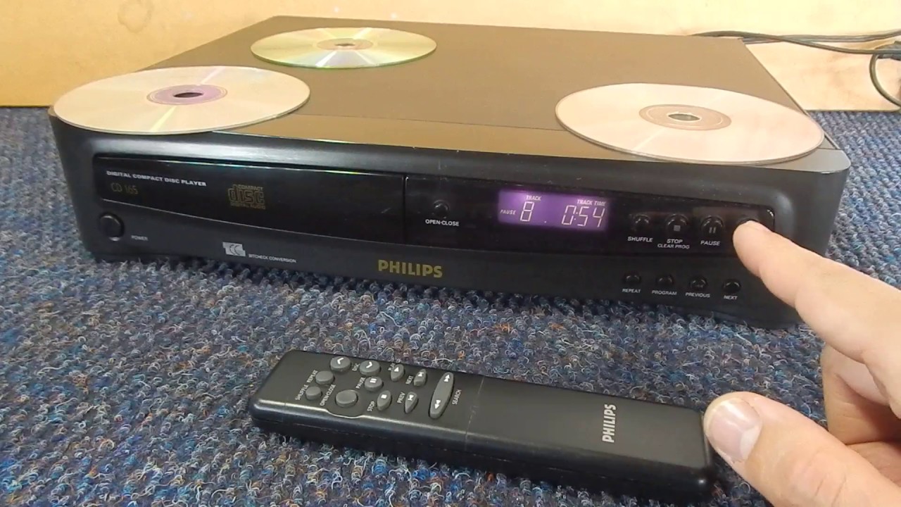 CD player Philips modelo cd 165 [ demonstração] - YouTube