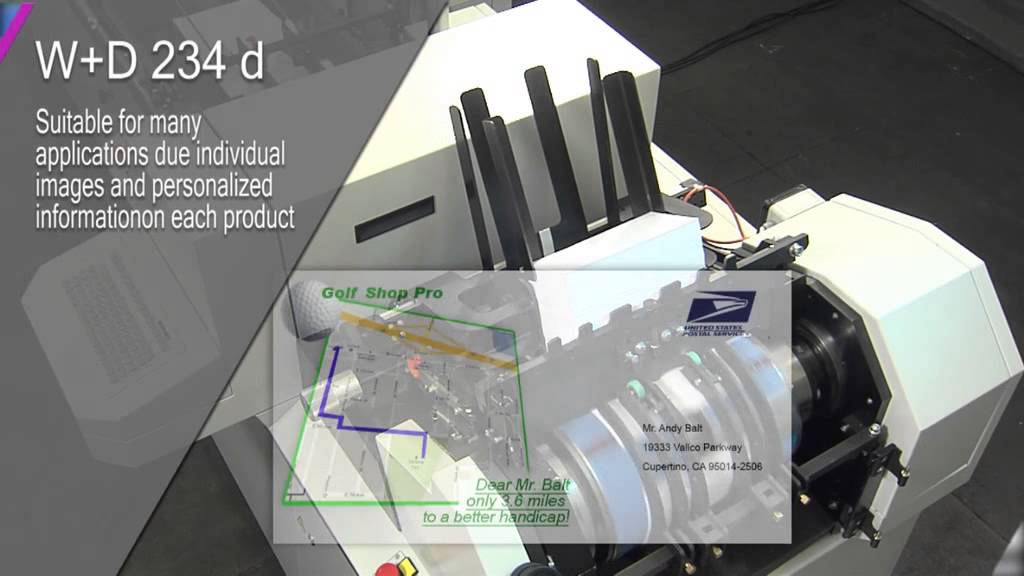 INKJET - W+D 234d 4C overprinter for envelopes (overview) - YouTube