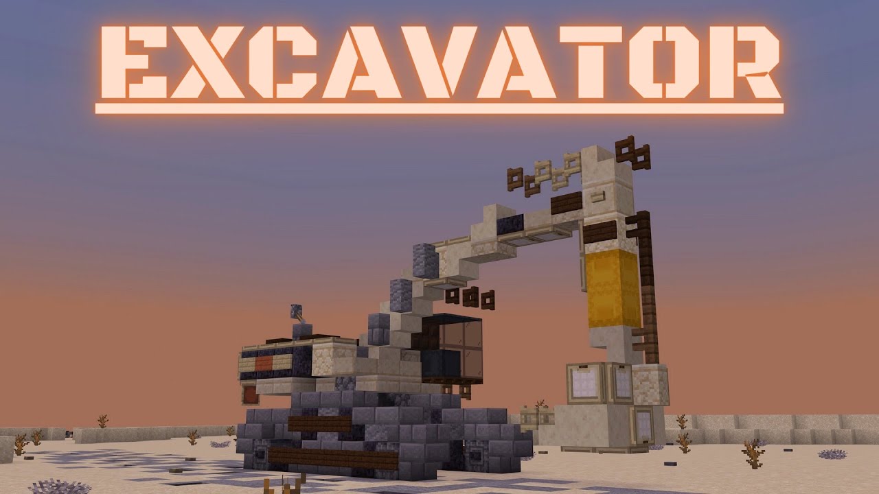 Minecraft: How to build an Excavator in Minecraft | Minecraft Excavator ...