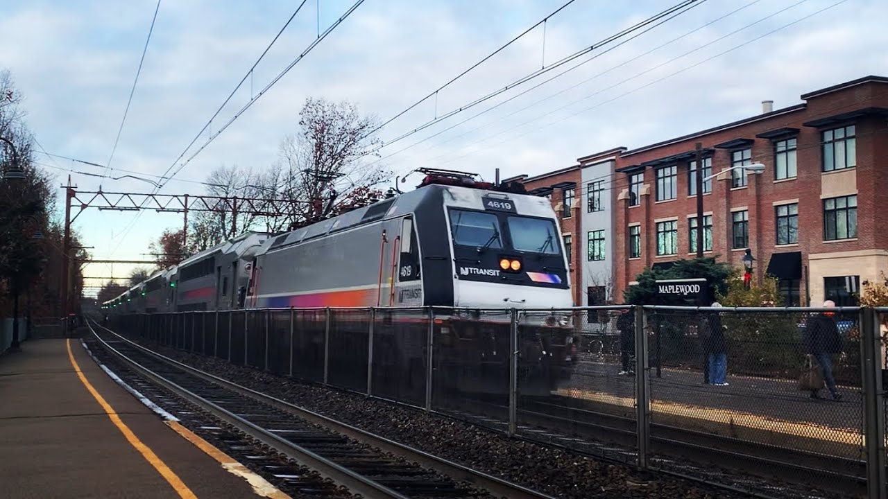 Njt 4619 leads an eastbound express train to New York Penn - YouTube
