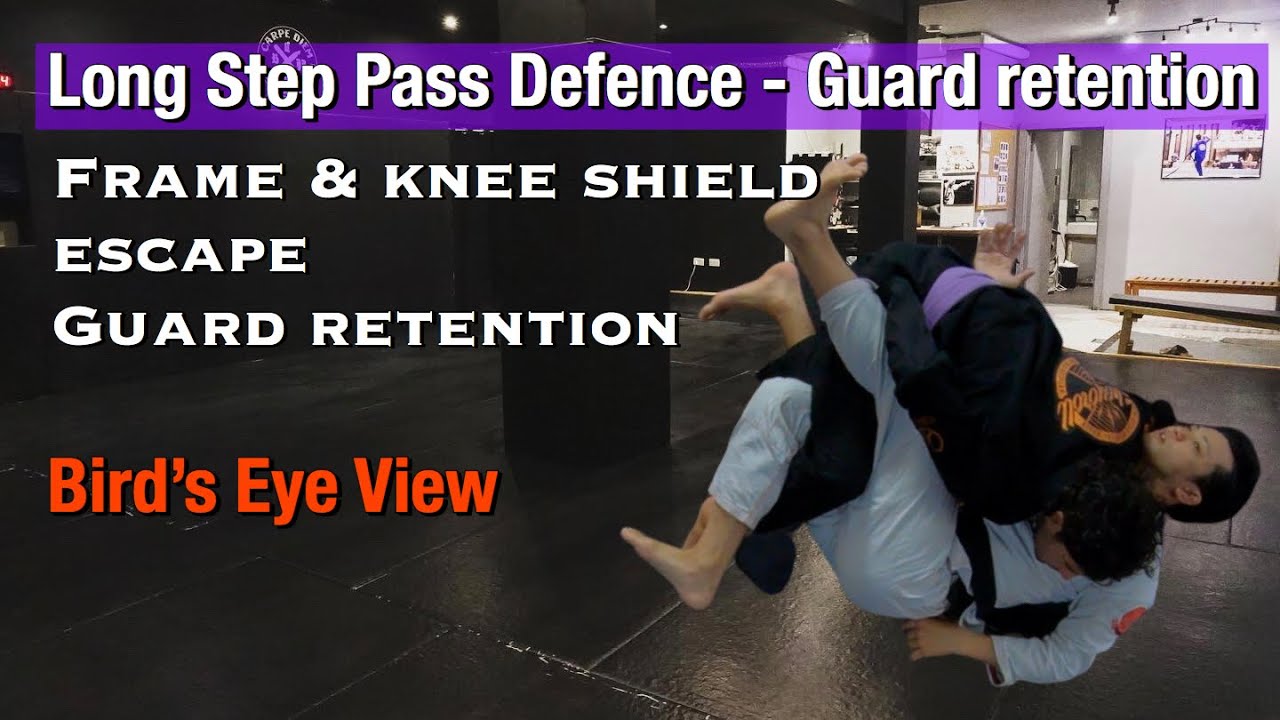 3 ways to defend Long Step Pass: Frame & Knee Shield Escape | Guard ...