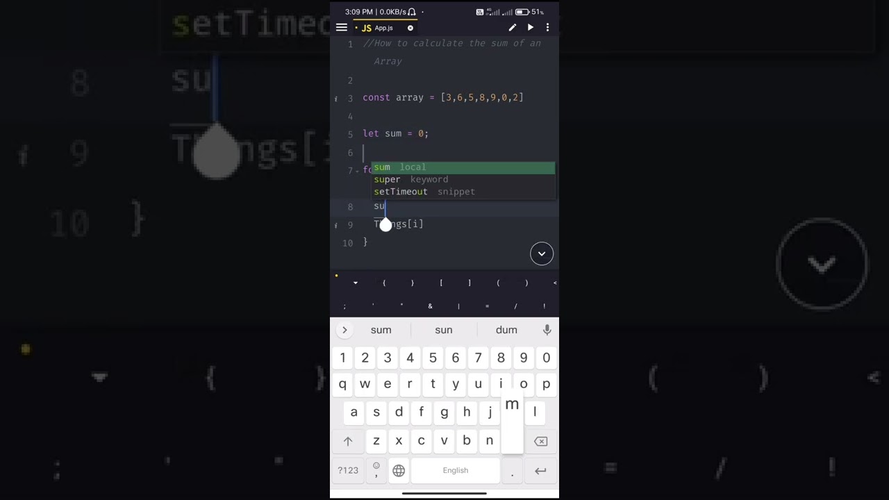 Sum Of An Array's Elements in JavaScript | Swapnil Codes - YouTube