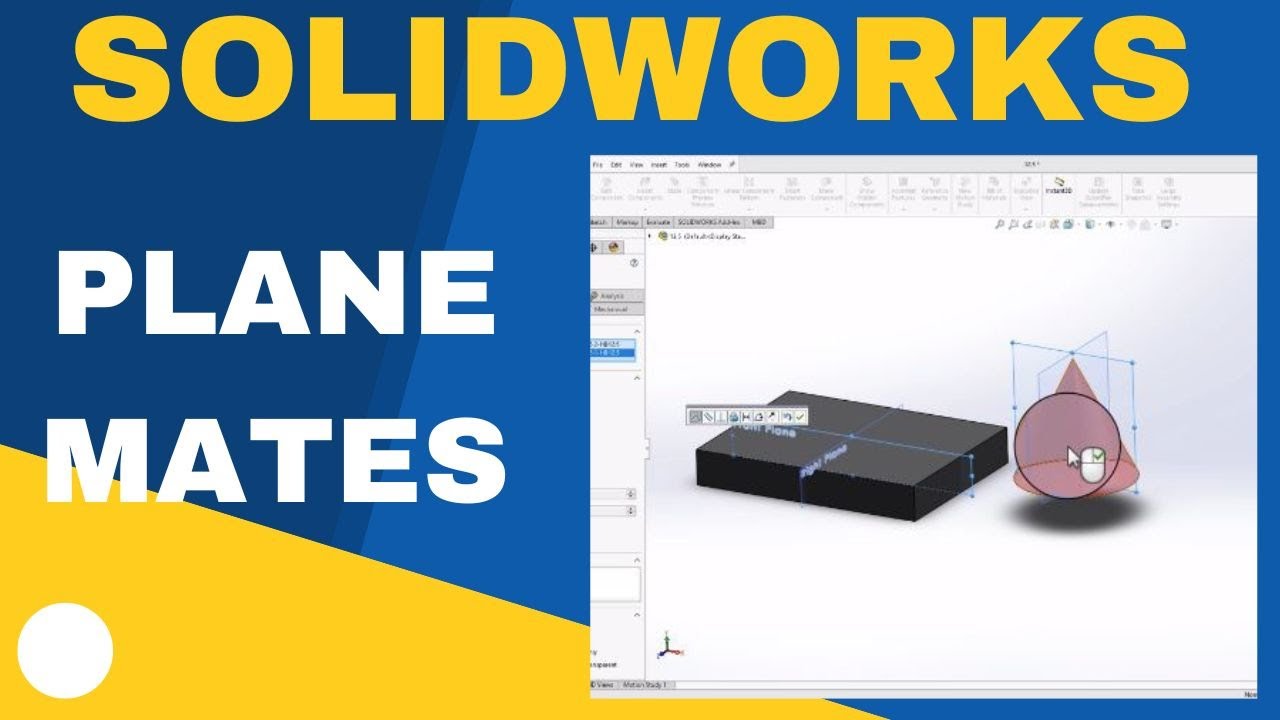 SOLIDWORKS Assembly Basics - Plane Mates - YouTube