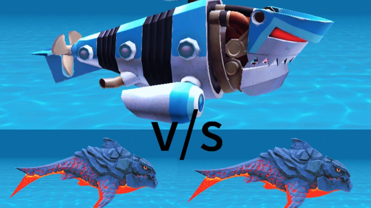 Hungry Shark Evolution | Robo Shark v/s Pyro Shark | Game Play - YouTube