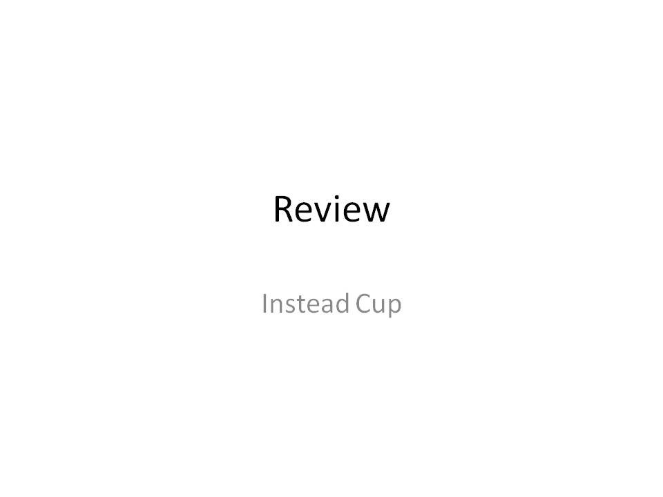 Instead Cup Review - YouTube