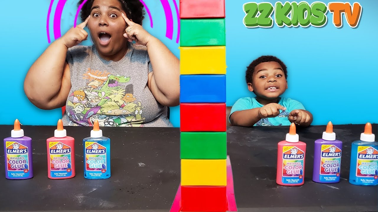Twin Telepathy Slime Challenge ZZ Kids TV - YouTube