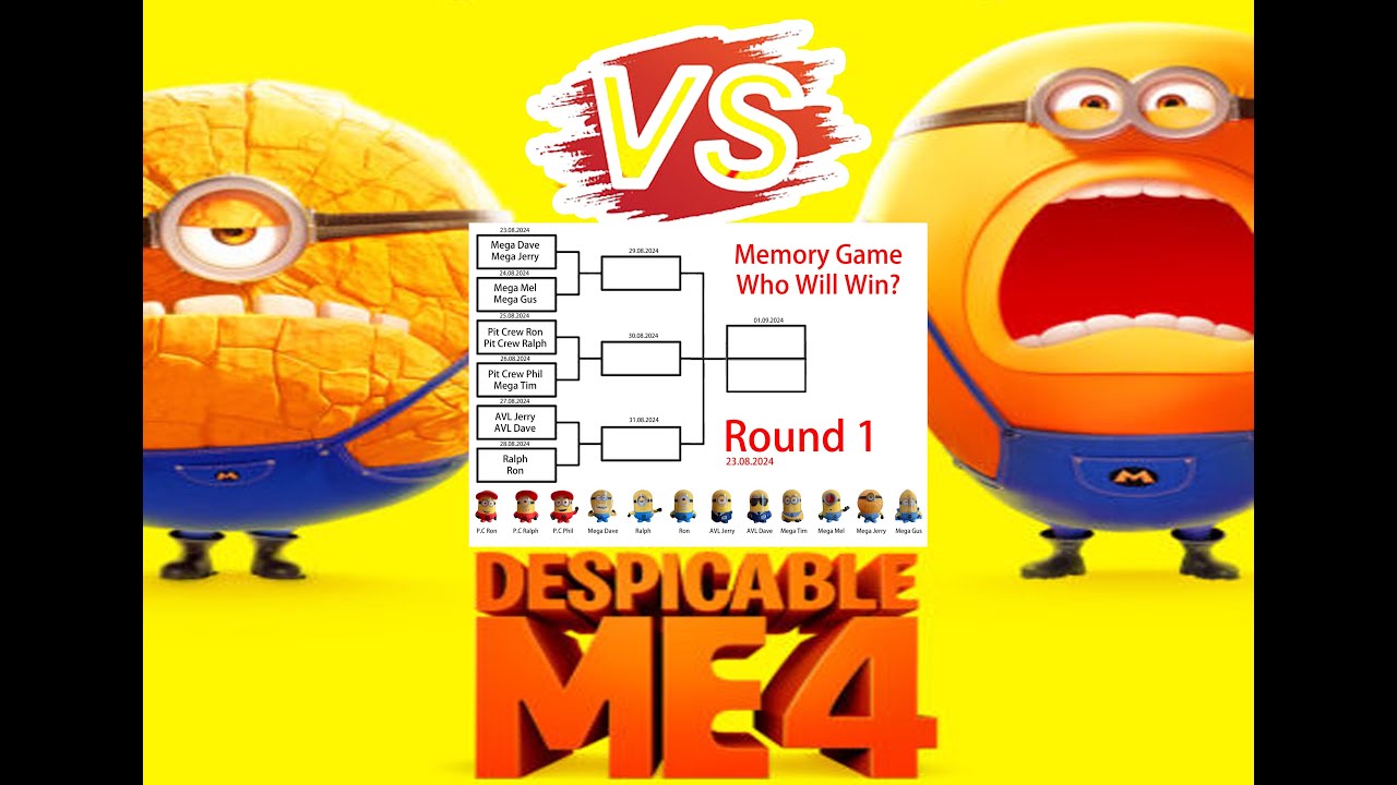 Despicable Me 4 Memory Game | MEGA DAVE vs MEGA JERRY | Round 1 | Who ...