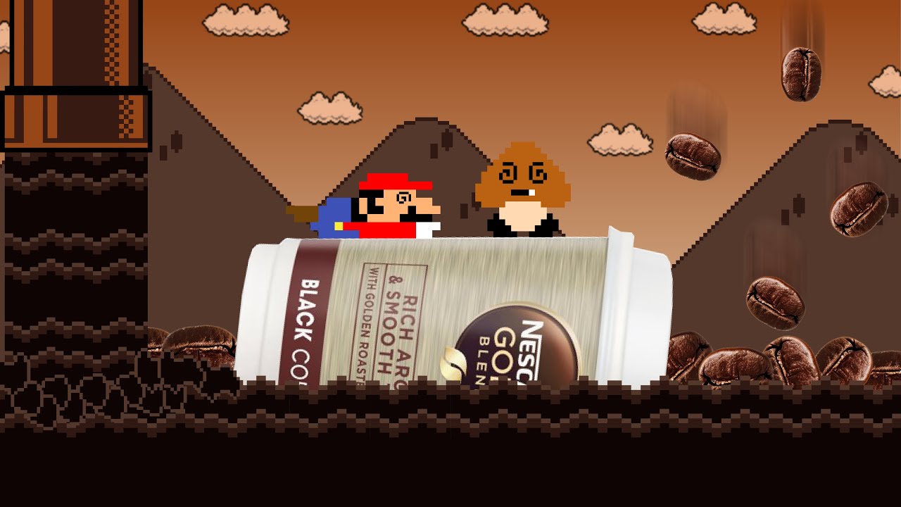 Cat Mario : Super Mario Bros, but Trapped in Floor Nescafe GOLD - YouTube